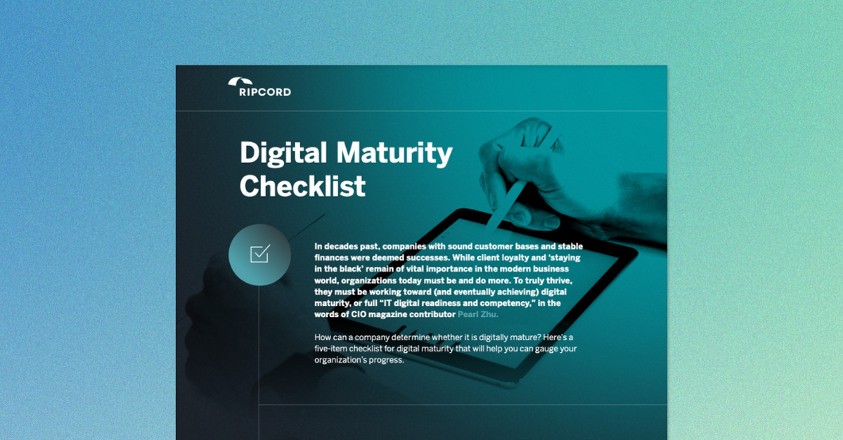 Digital Maturity Checklist | Ripcord